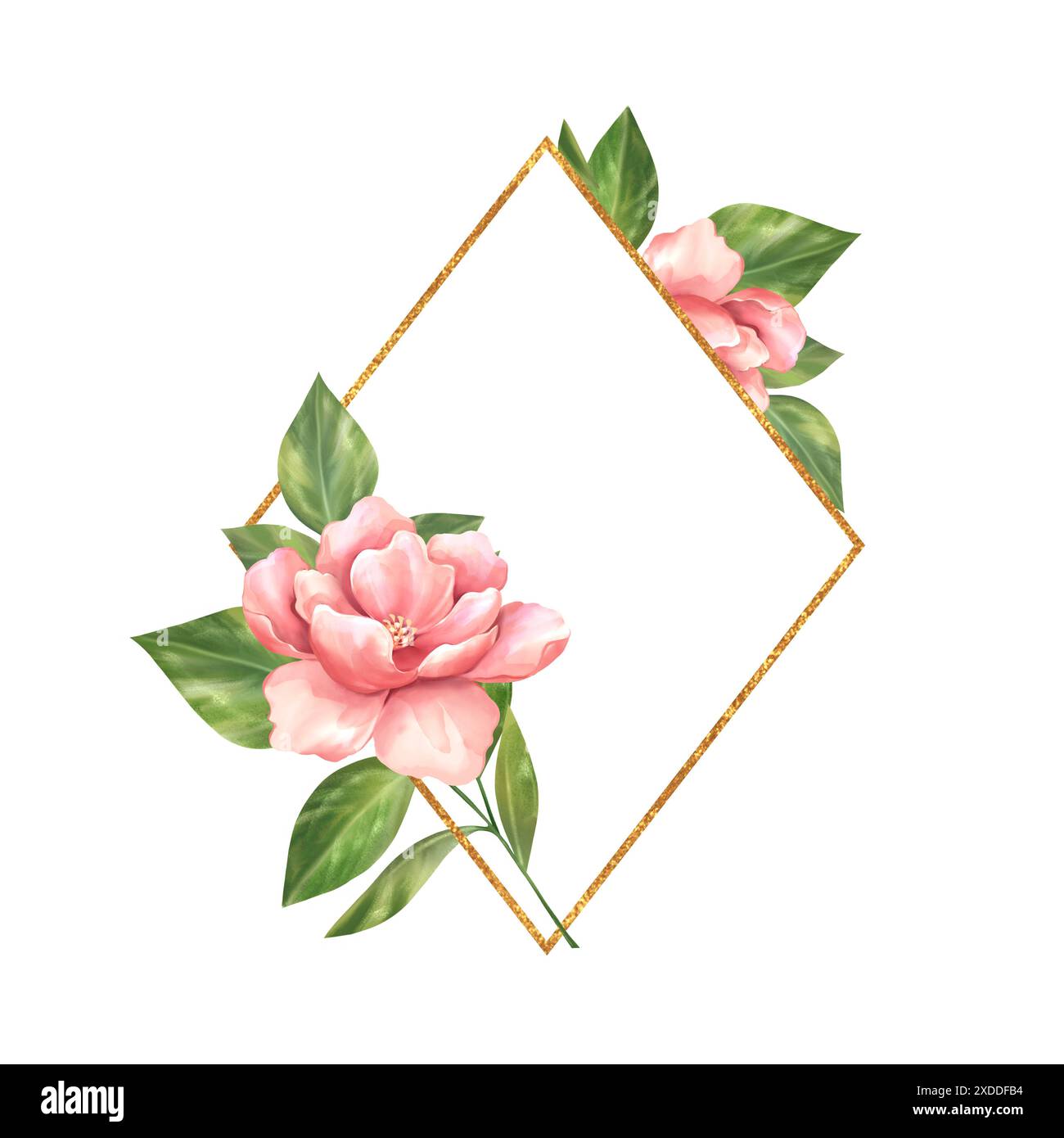Gold flower frame design hi-res stock photography and images - Alamy