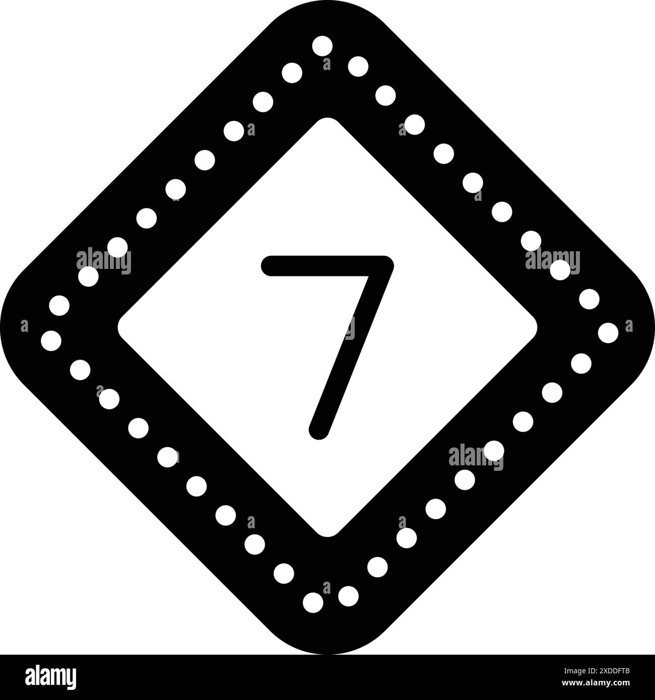 Sign number logo seven icon Black and White Stock Photos & Images - Alamy
