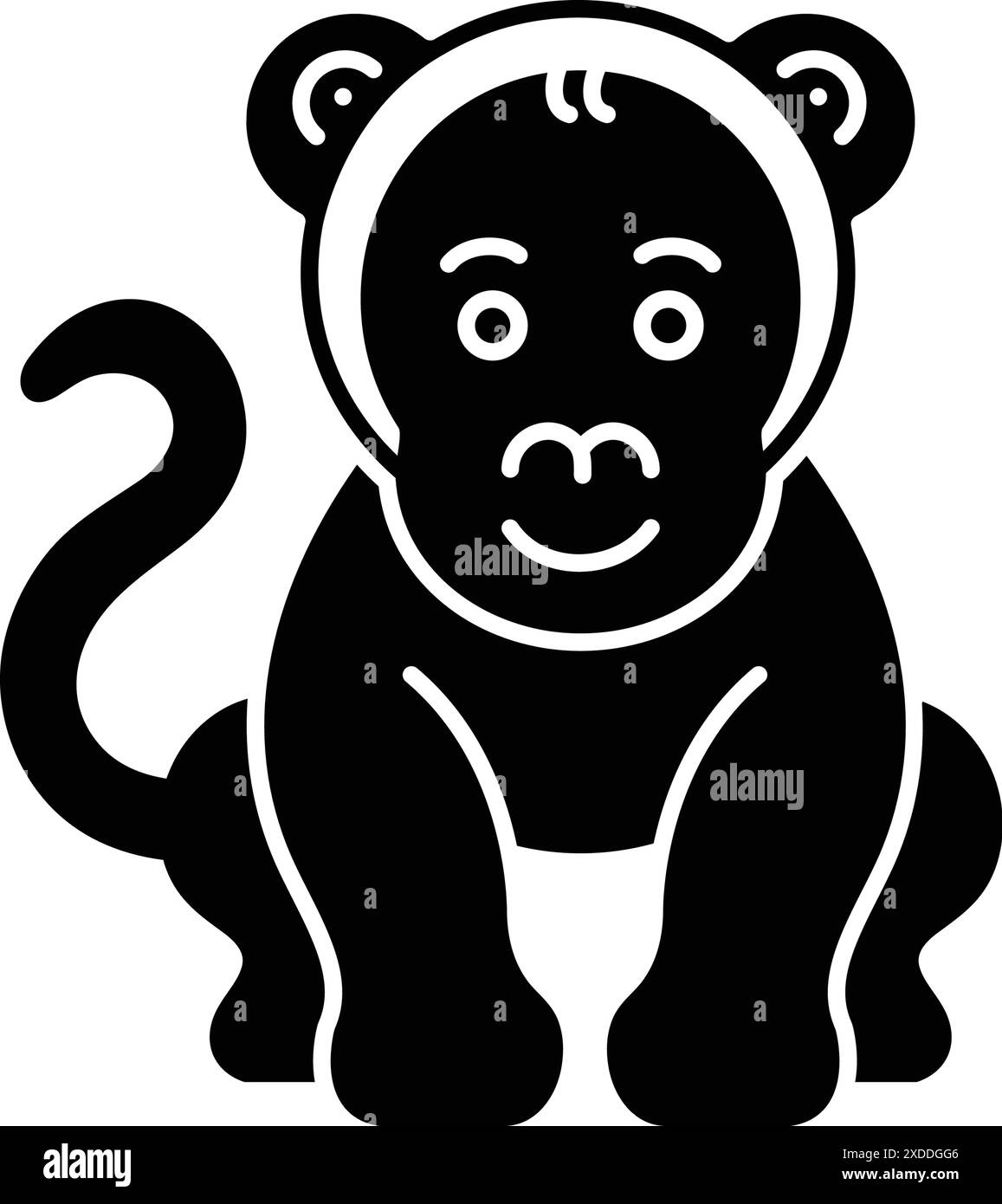 Lemur illustration vector vectors Black and White Stock Photos & Images ...