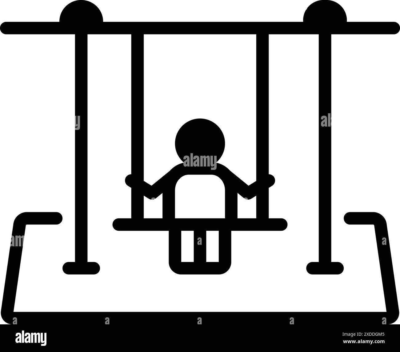 Swing children game icon Black and White Stock Photos & Images - Alamy