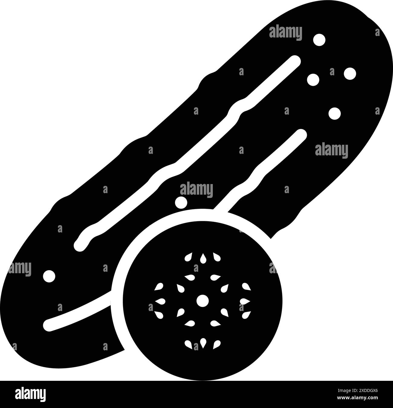 Cucumber slice Black and White Stock Photos & Images - Alamy