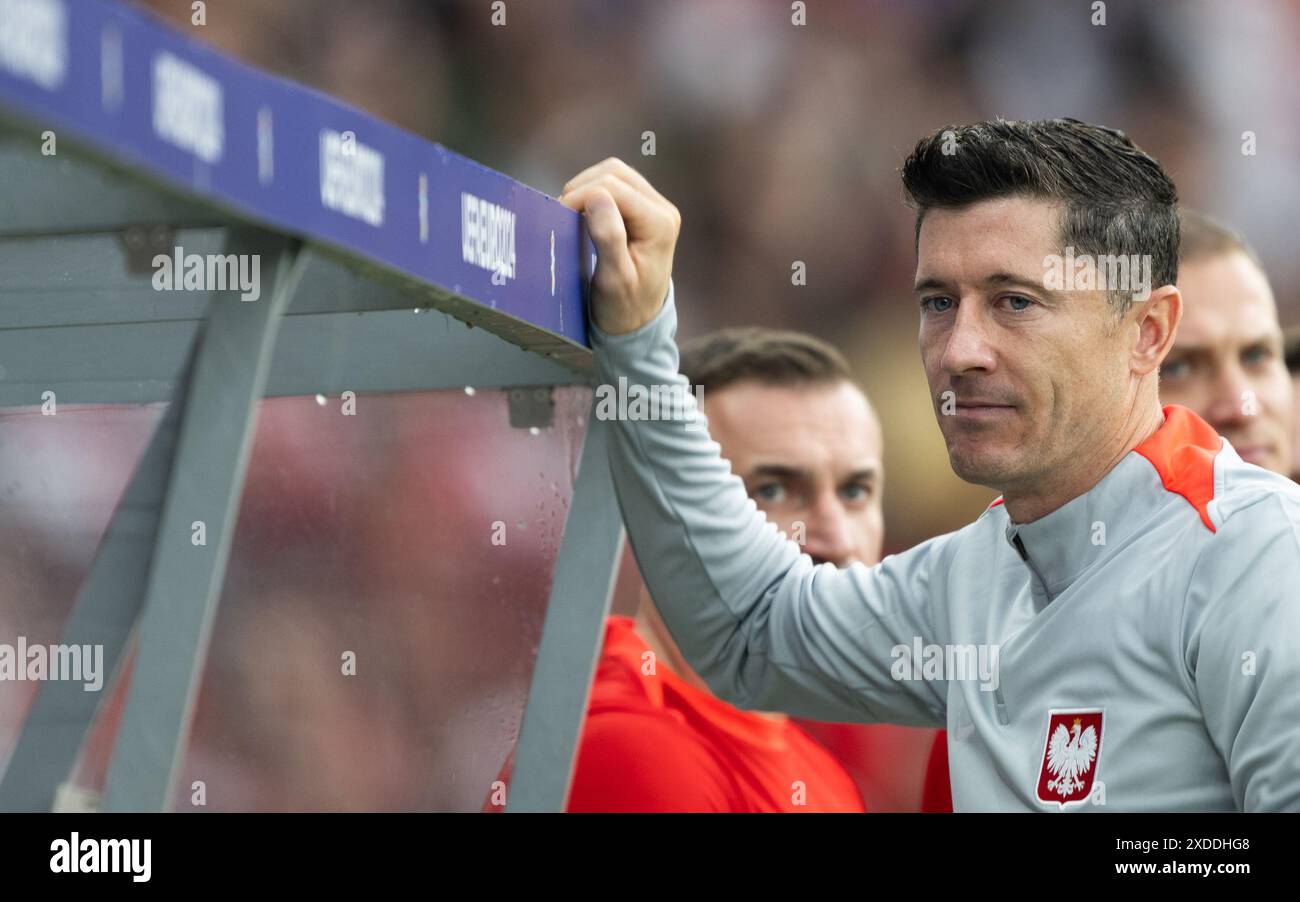Berlin, Germany. 21st June, 2024. Robert Lewandowski (Front) of Poland ...