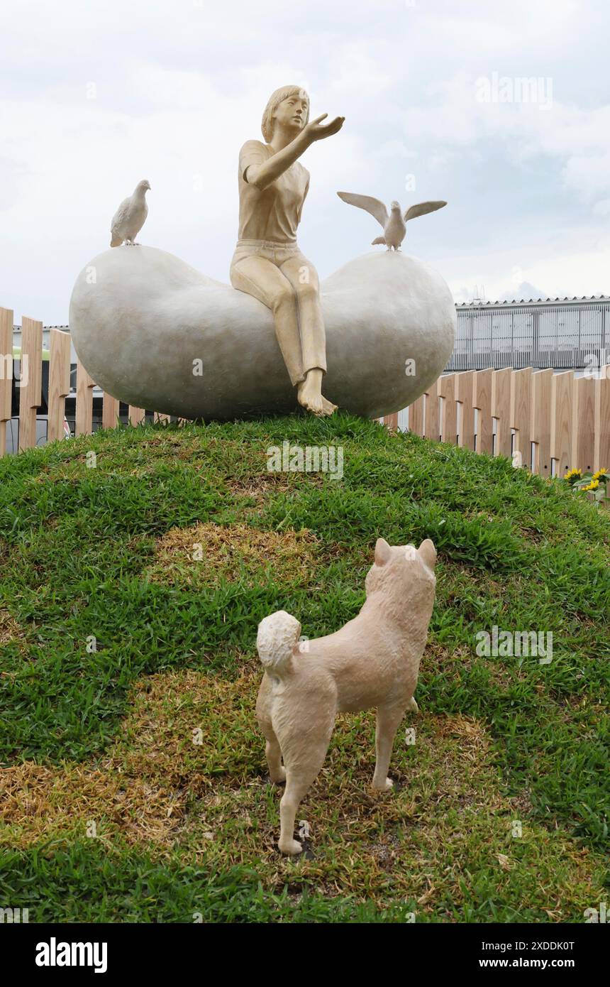 A monument of Miyako Oba, who was killed in Tottori Prefecture by a ...