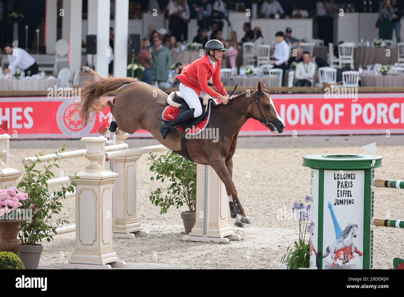 Gregory Cottard of France with Gammelgaards Carola during the Prix ...