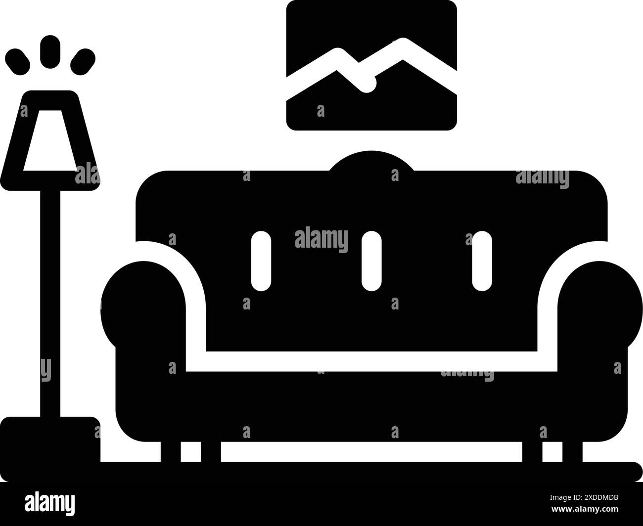 Couch silhouette Black and White Stock Photos & Images - Alamy