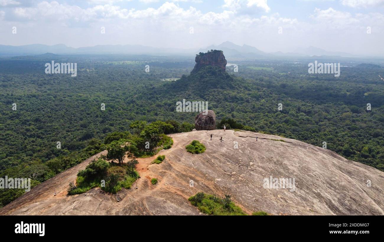 Sri Lanka, Ceylon Island - Sigiriya rock panoramic views over jungle ...
