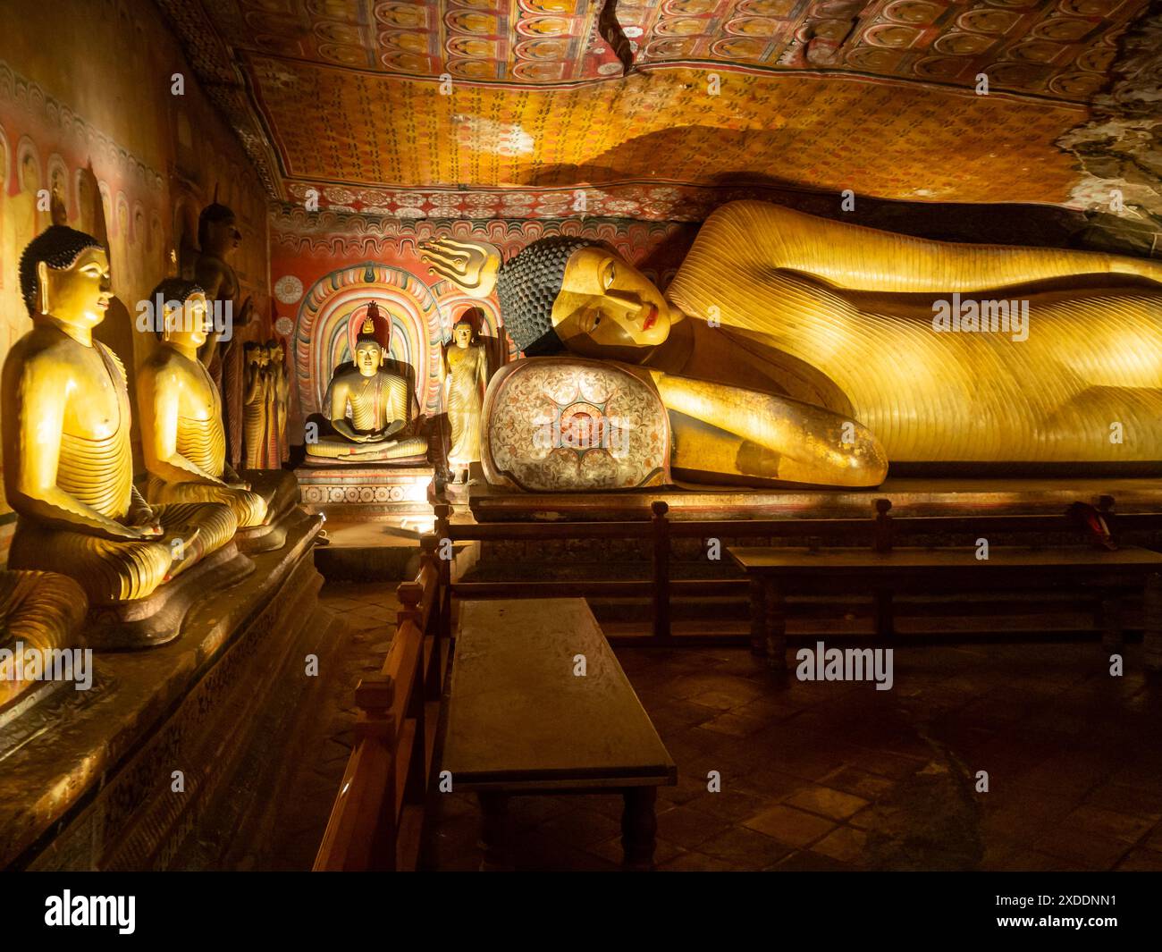 Sri Lanka, Ceylon island - Dambulla Cave Buddhist Temple Stock Photo ...