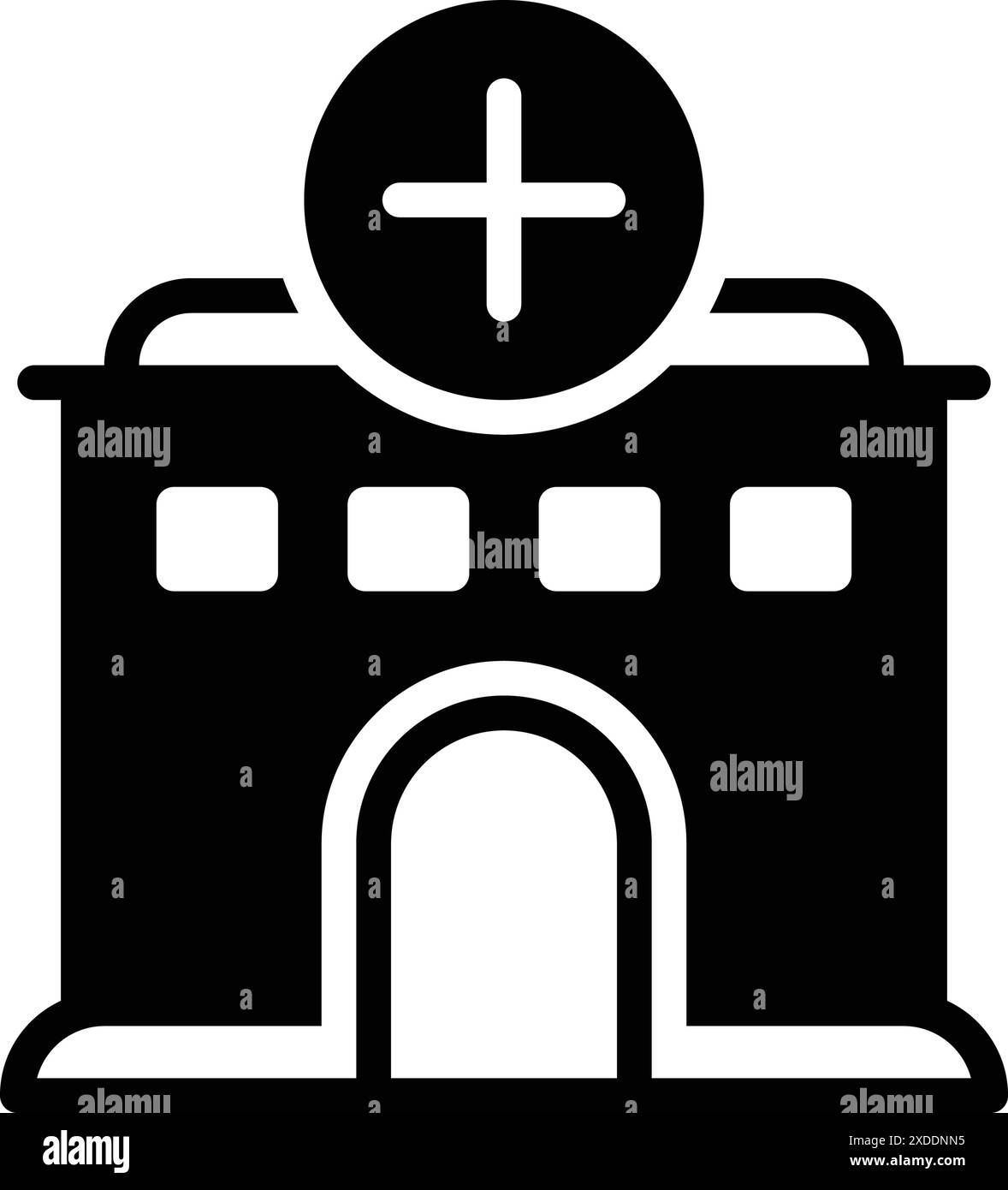 Hospital medical center icon Black and White Stock Photos & Images - Alamy