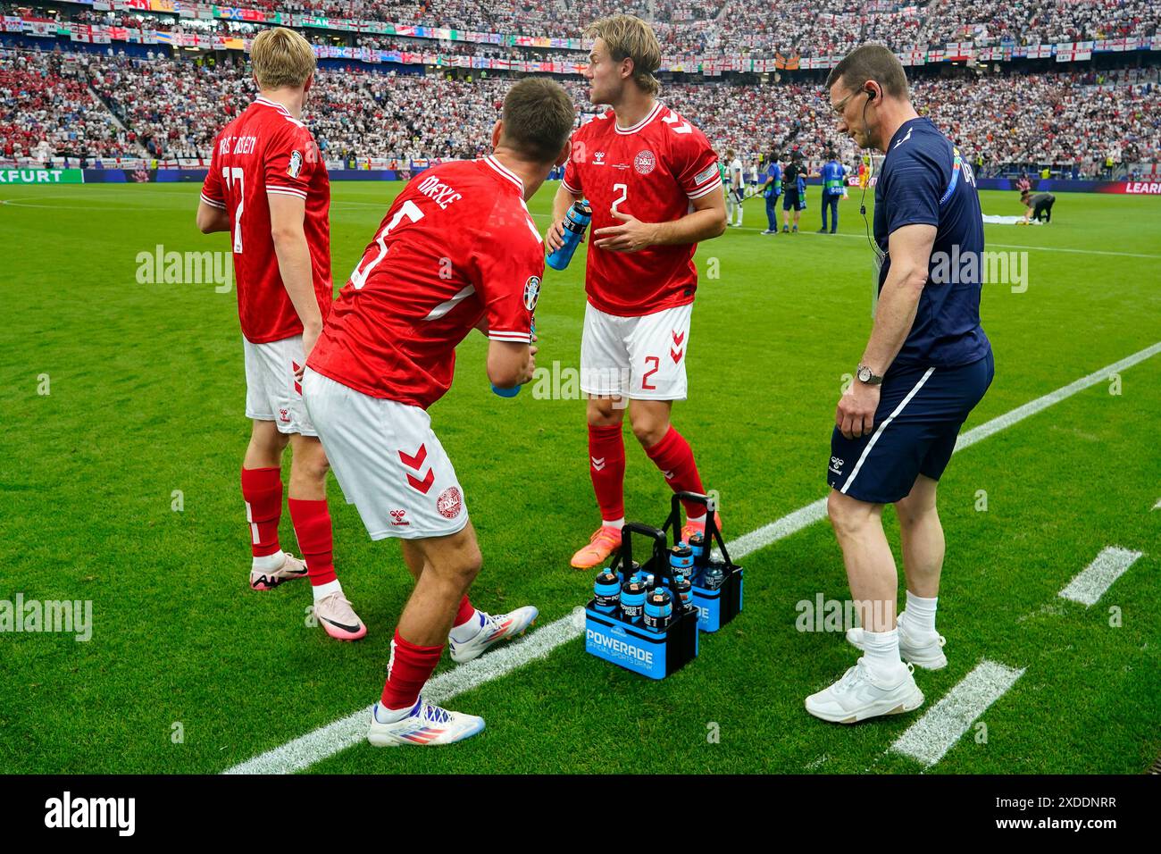 Frankfurt, Germany. 20th June, 2024. Joachim Andersen, Joakim Maehle ...