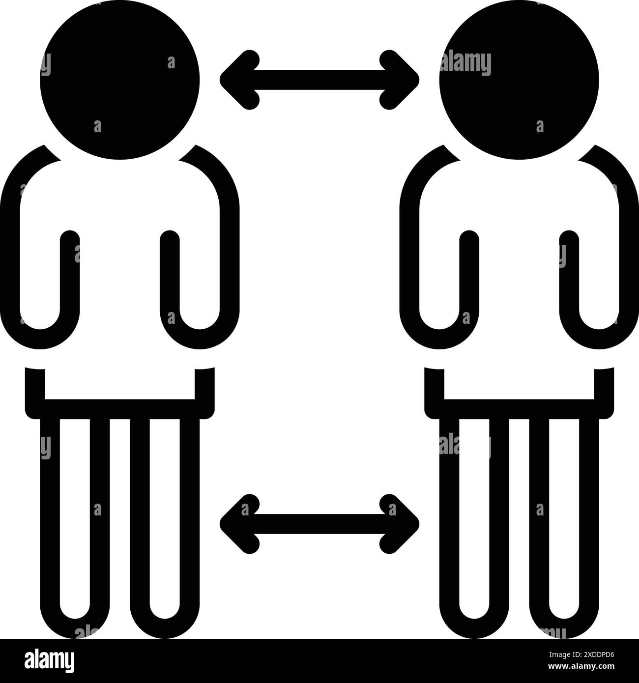 Space keep distance icon Cut Out Stock Images & Pictures - Alamy