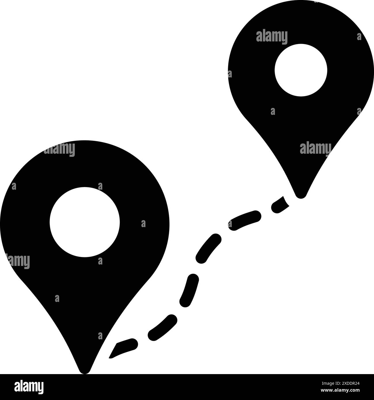 Direction and distance Black and White Stock Photos & Images - Alamy