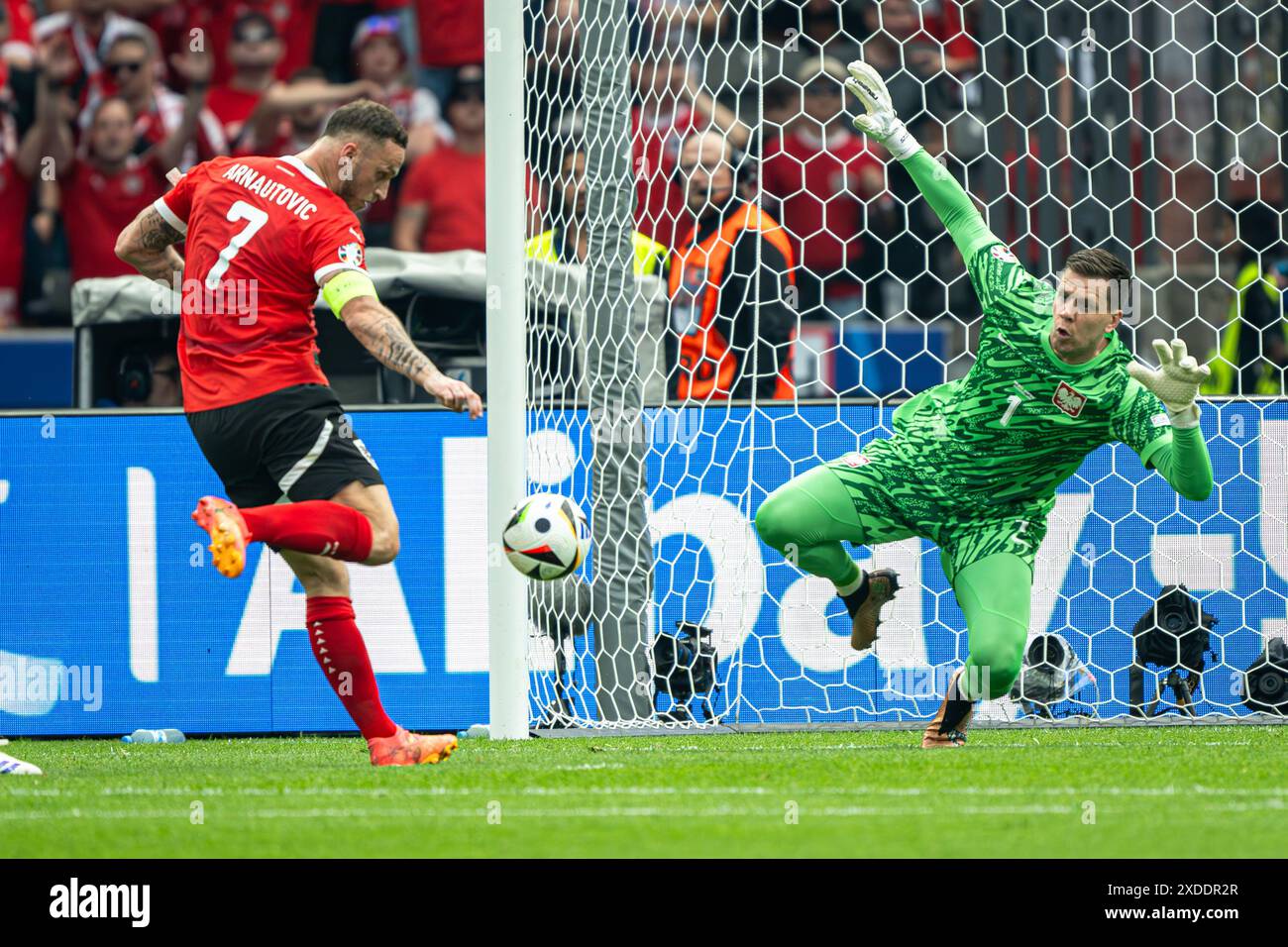 Berlin, Germany. 21st June, 2024. Marko Arnautovic (L) of Austria ...