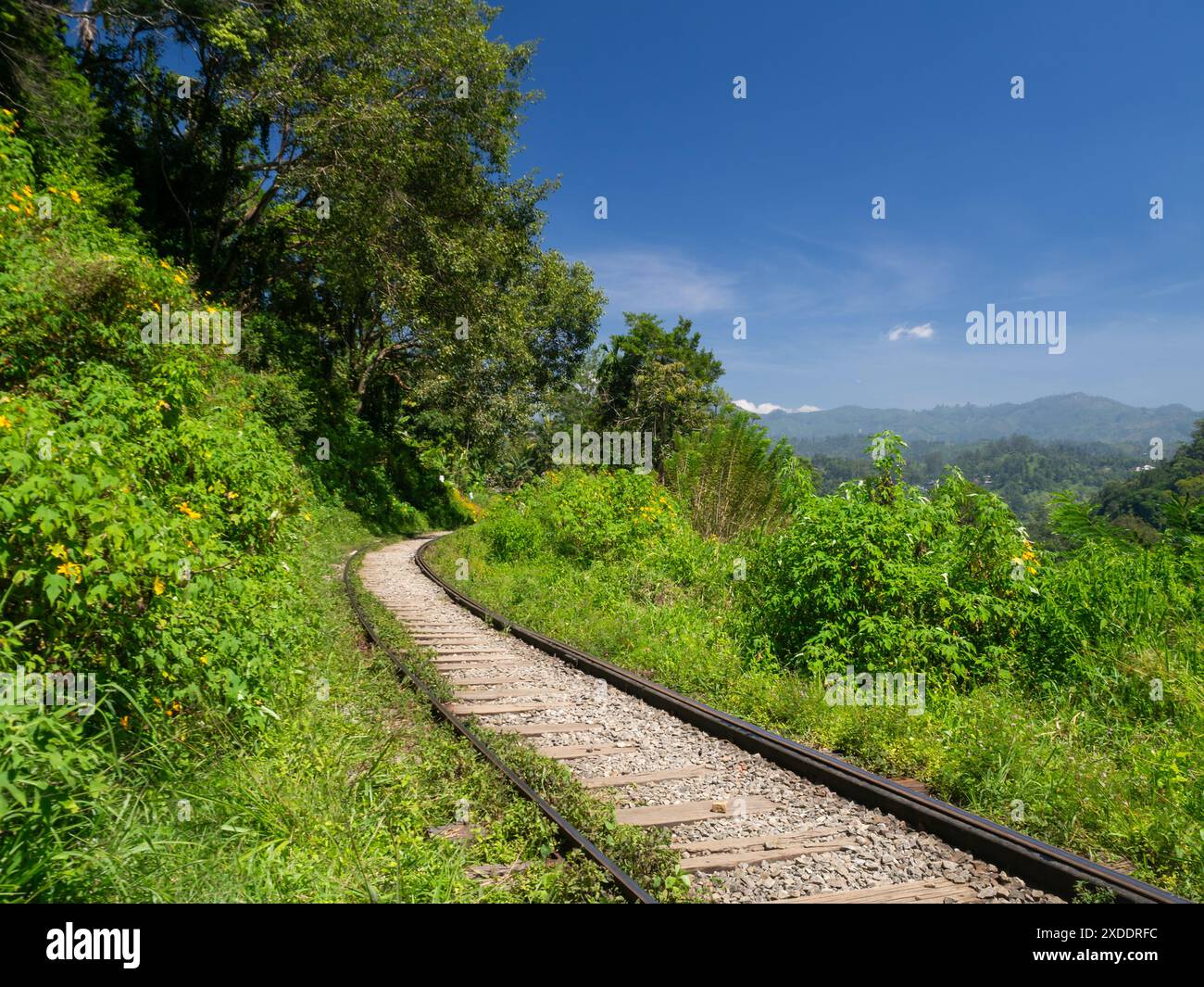Sri Lanka, Ceylon Island - Ella rock hike on train trails Stock Photo - Alamy