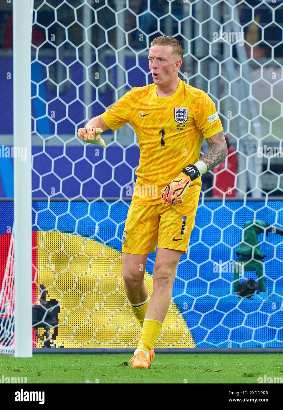 Jordan Pickford, England 1 in the group C stage match ENGLAND - DENMARK ...