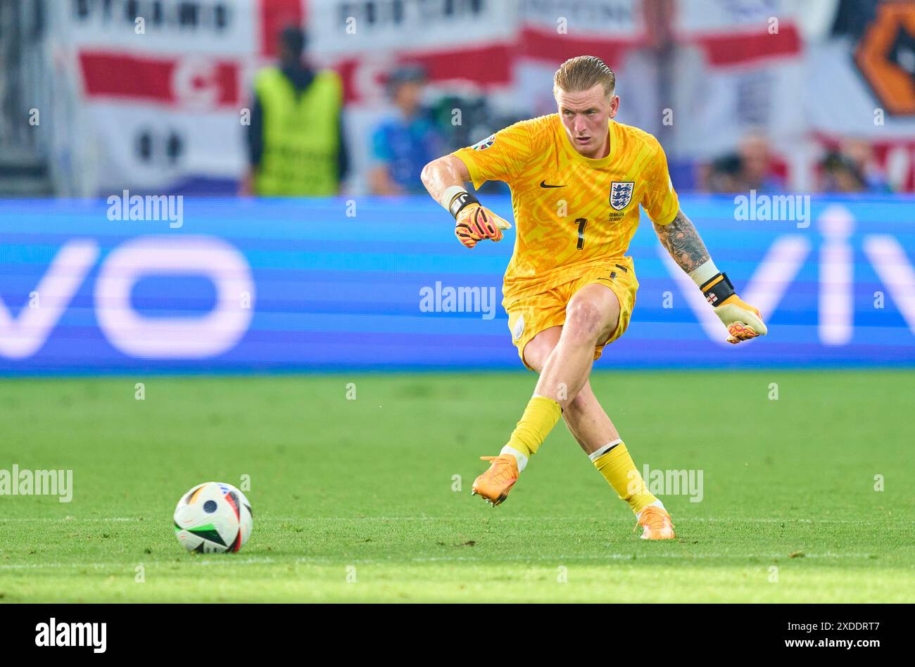 Jordan Pickford, England 1 in the group C stage match ENGLAND - DENMARK ...