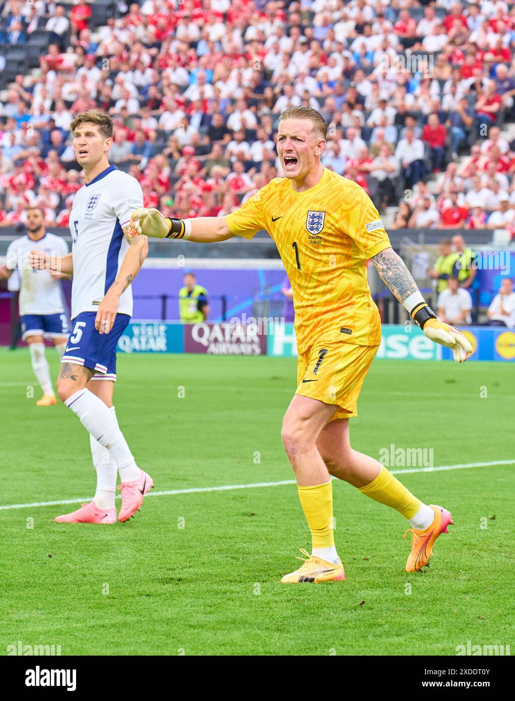Jordan Pickford, England 1 in the group C stage match ENGLAND - DENMARK ...