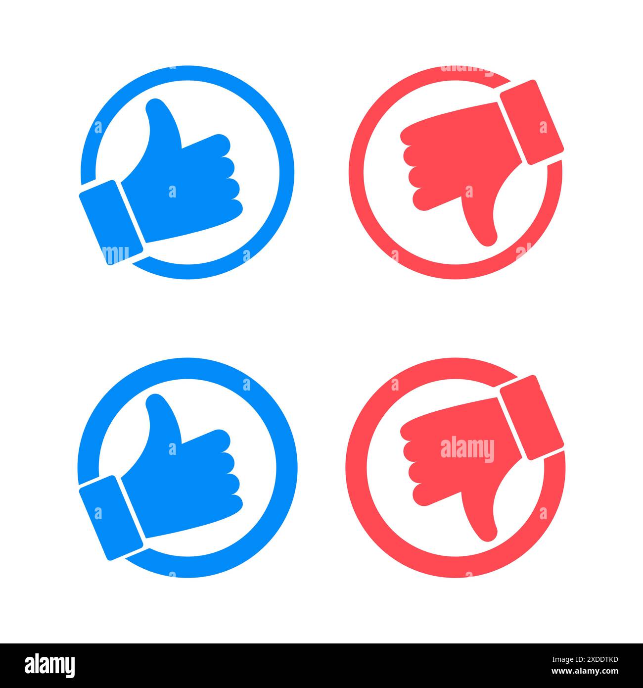Like and dislike vector flat Icons. Thumbs up and thumbs down icons ...