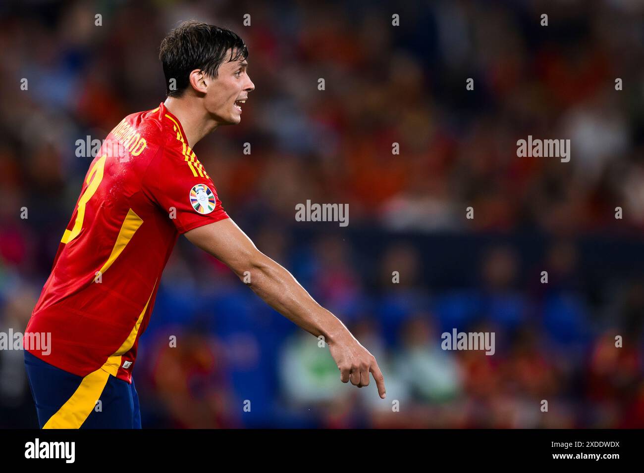 Gelsenkirchen, Germany. 20 June 2024. Robin Le Normand of Spain ...