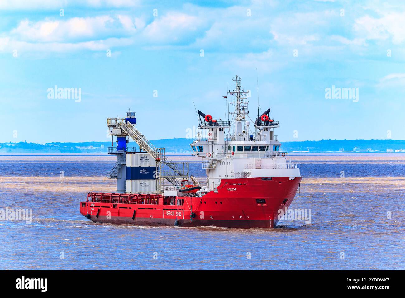 Supply vessel Sartor with Barge master ahc gangway system installed ...