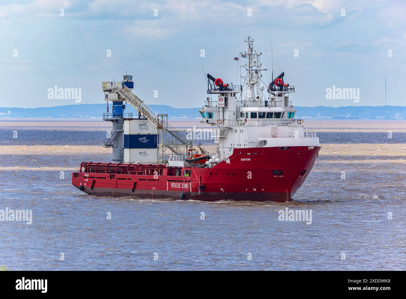 Supply vessel Sartor with Barge master ahc gangway system installed ...