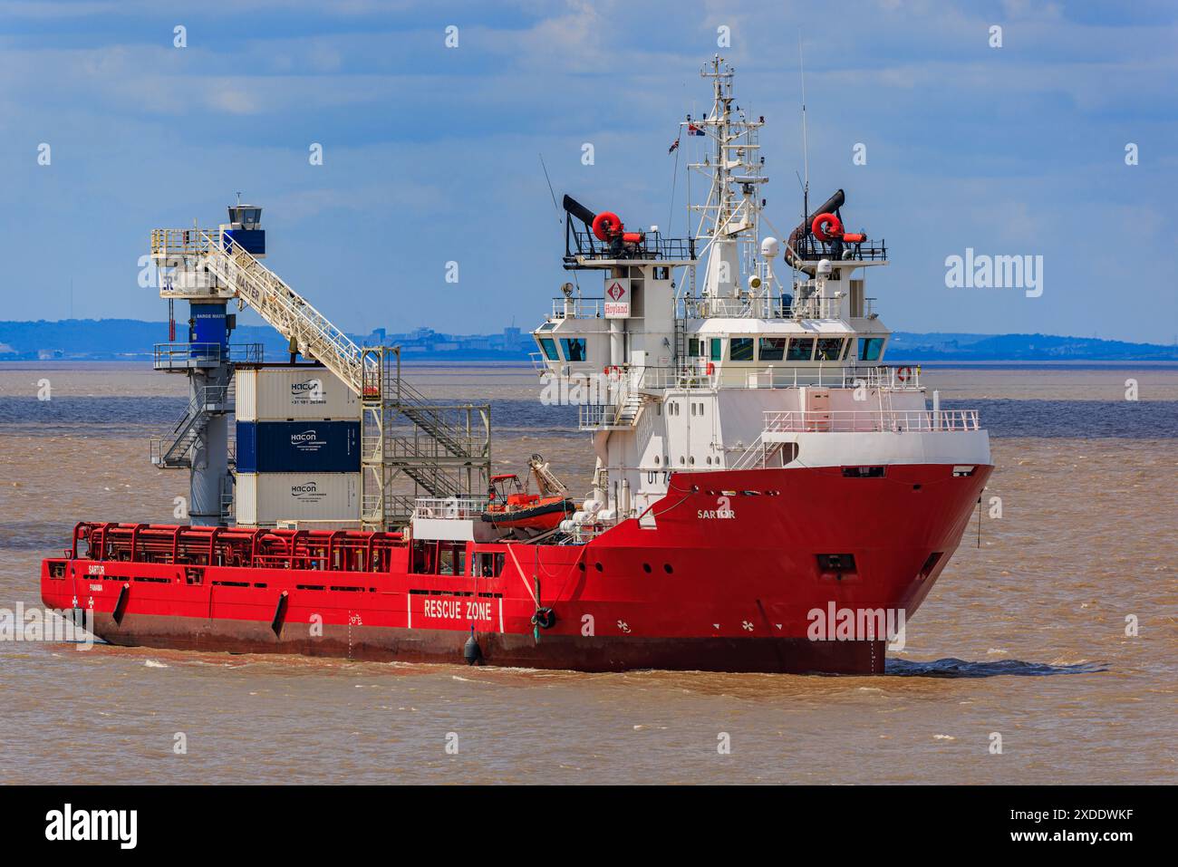 Supply vessel Sartor with Barge master ahc gangway system installed ...