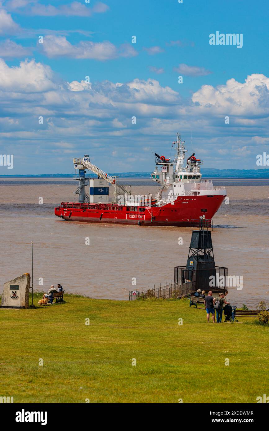 Supply vessel Sartor with Barge master ahc gangway system installed ...