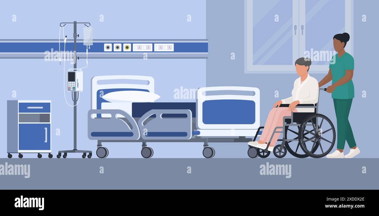Hospital old woman doctor Stock Vector Images - Alamy