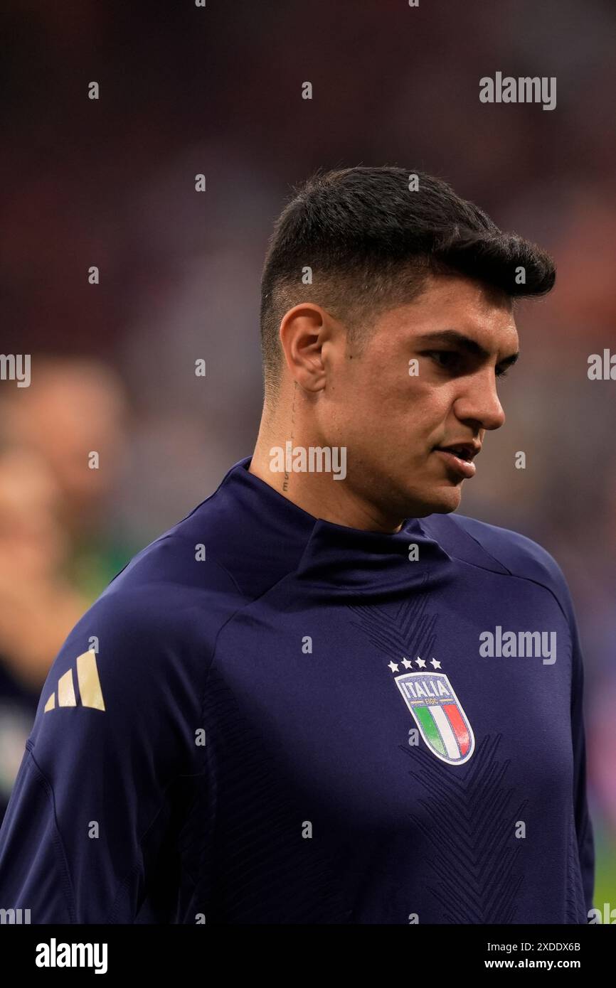 Gelsenkirchen, Germany. 22nd June, 2024. Italy's Raoul Bellanova during ...