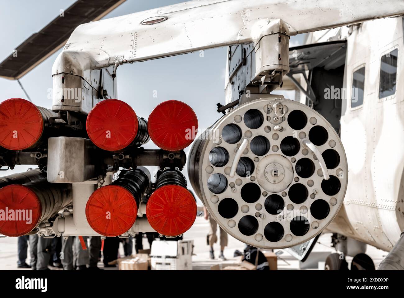 Possible armament configuration on helicopter gunship. Close-up photo ...