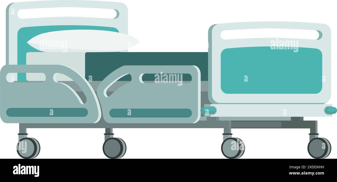 Electric adjustable medical bed isolated, healthcare and hospital ...