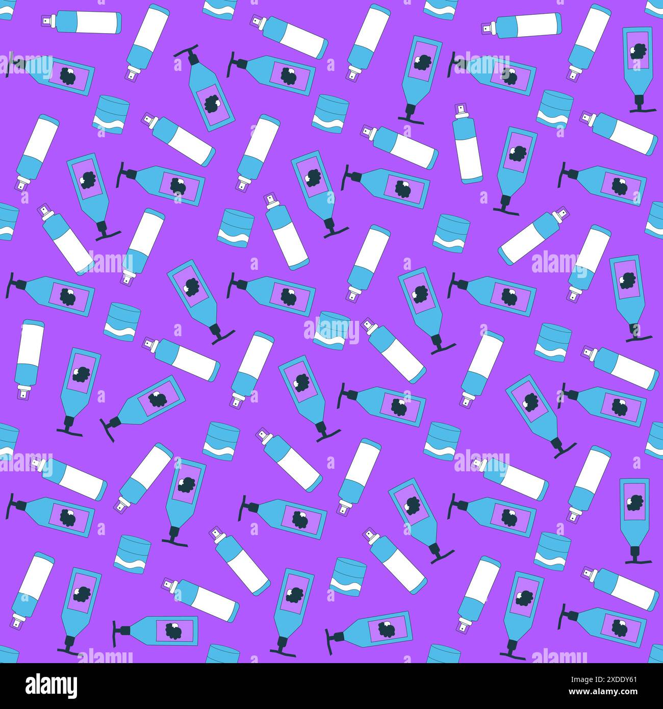 Hair cosmetics seamless pattern. Styling and haircare repeat background ...