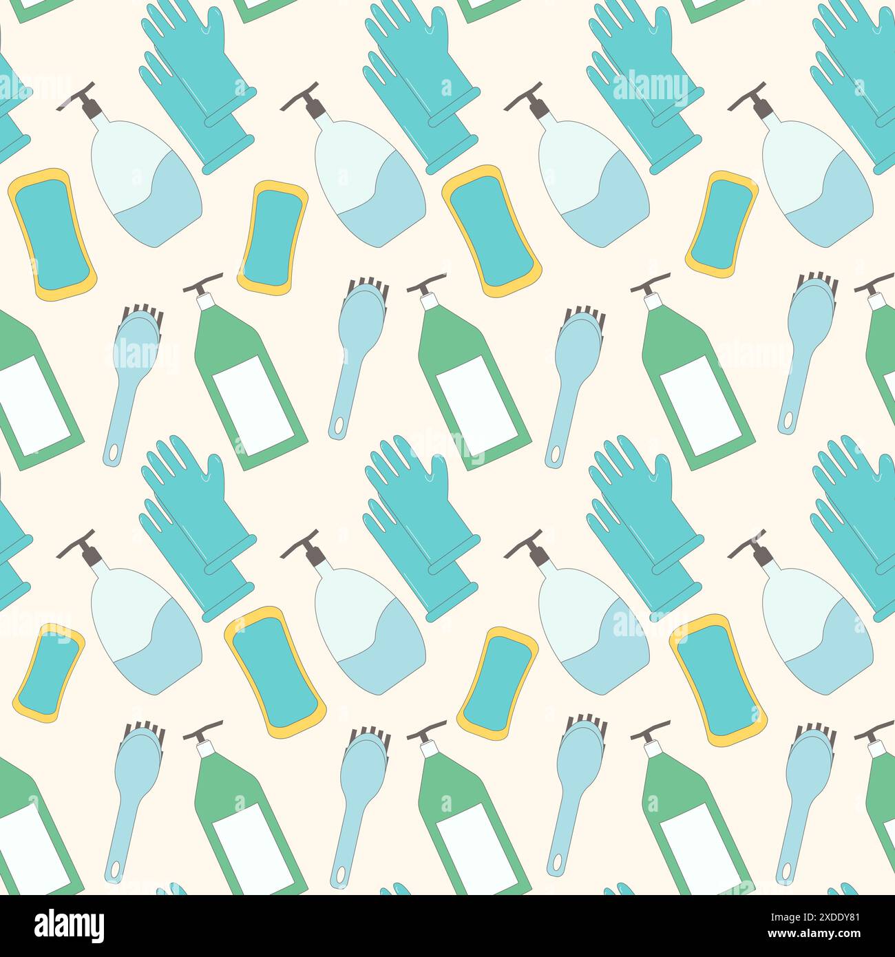 Cleaning seamless pattern. Tools for clean your room repeat background ...