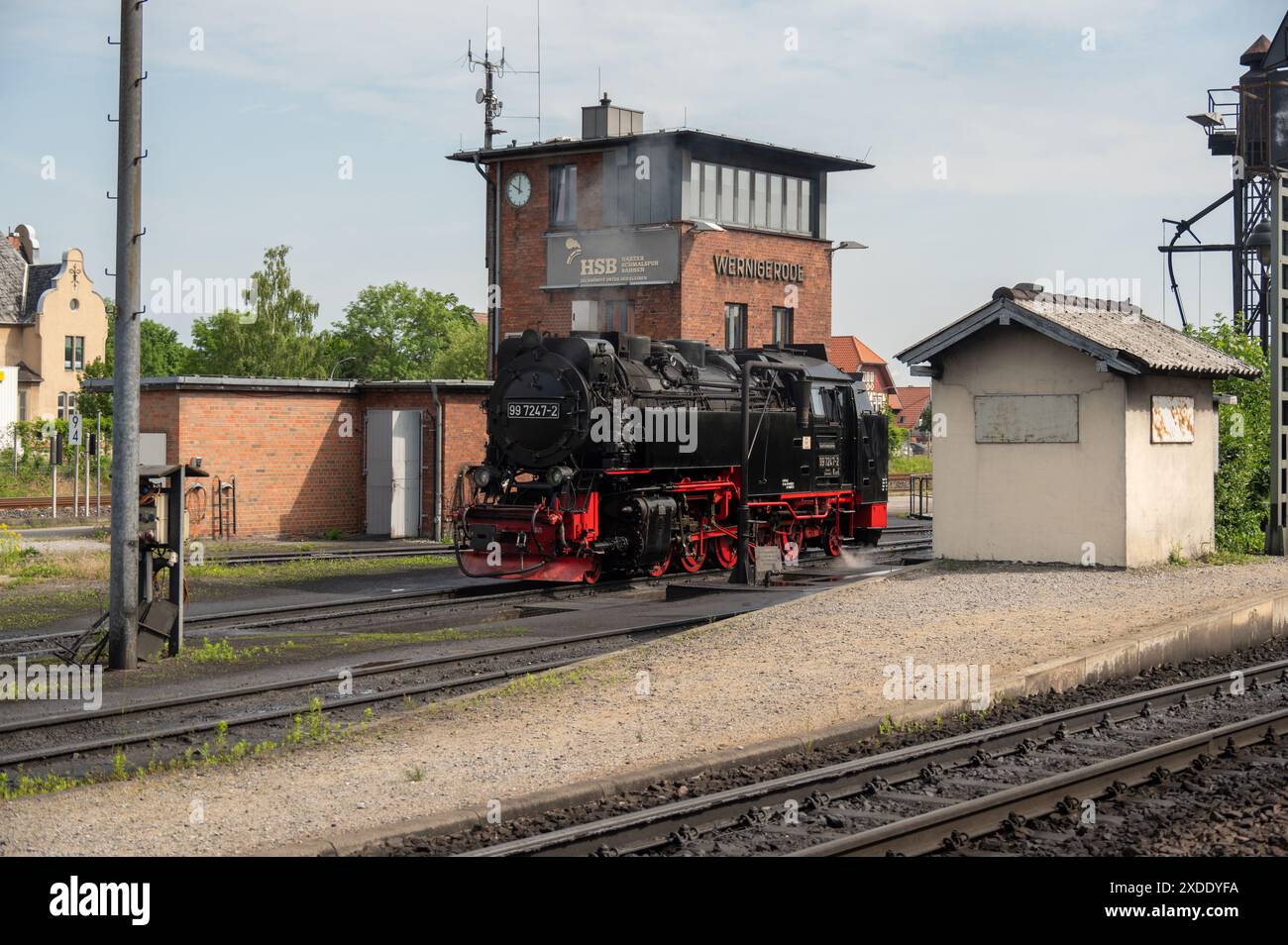 The traditional train station of Wernigerode in Germany Stock Photo - Alamy