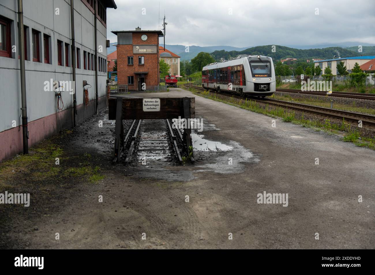 The traditional train station of Wernigerode in Germany Stock Photo - Alamy