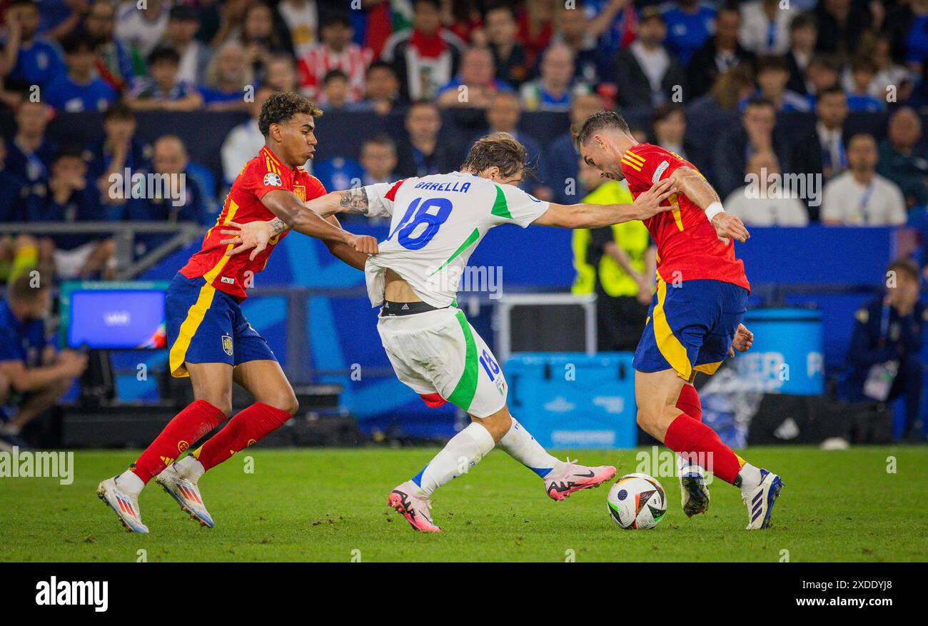 Gelsenkirchen, Germany. 20th Jun 2024. Lamine Yamal (ESP) Nicolo ...