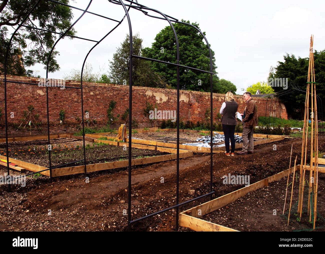 Bardney Manor Walled Garden Restoration 2024 Stock Photo - Alamy