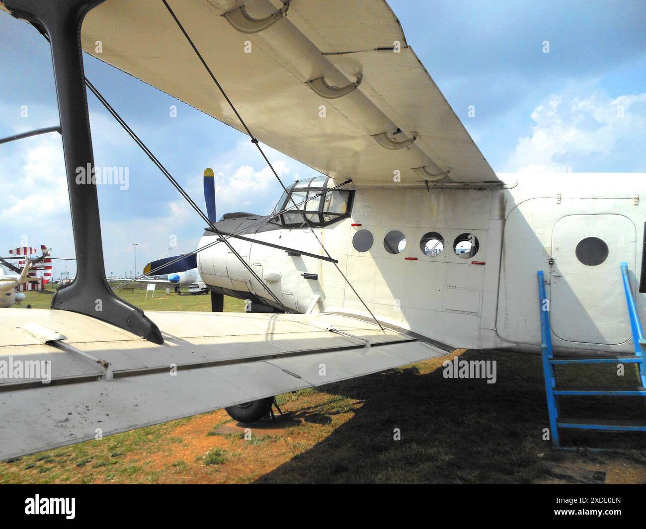Shot of the wing of an old plane Stock Photo - Alamy