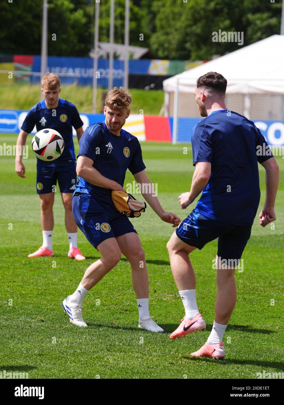 Scotland's Stuart Armstrong during a training session at Stadion am ...