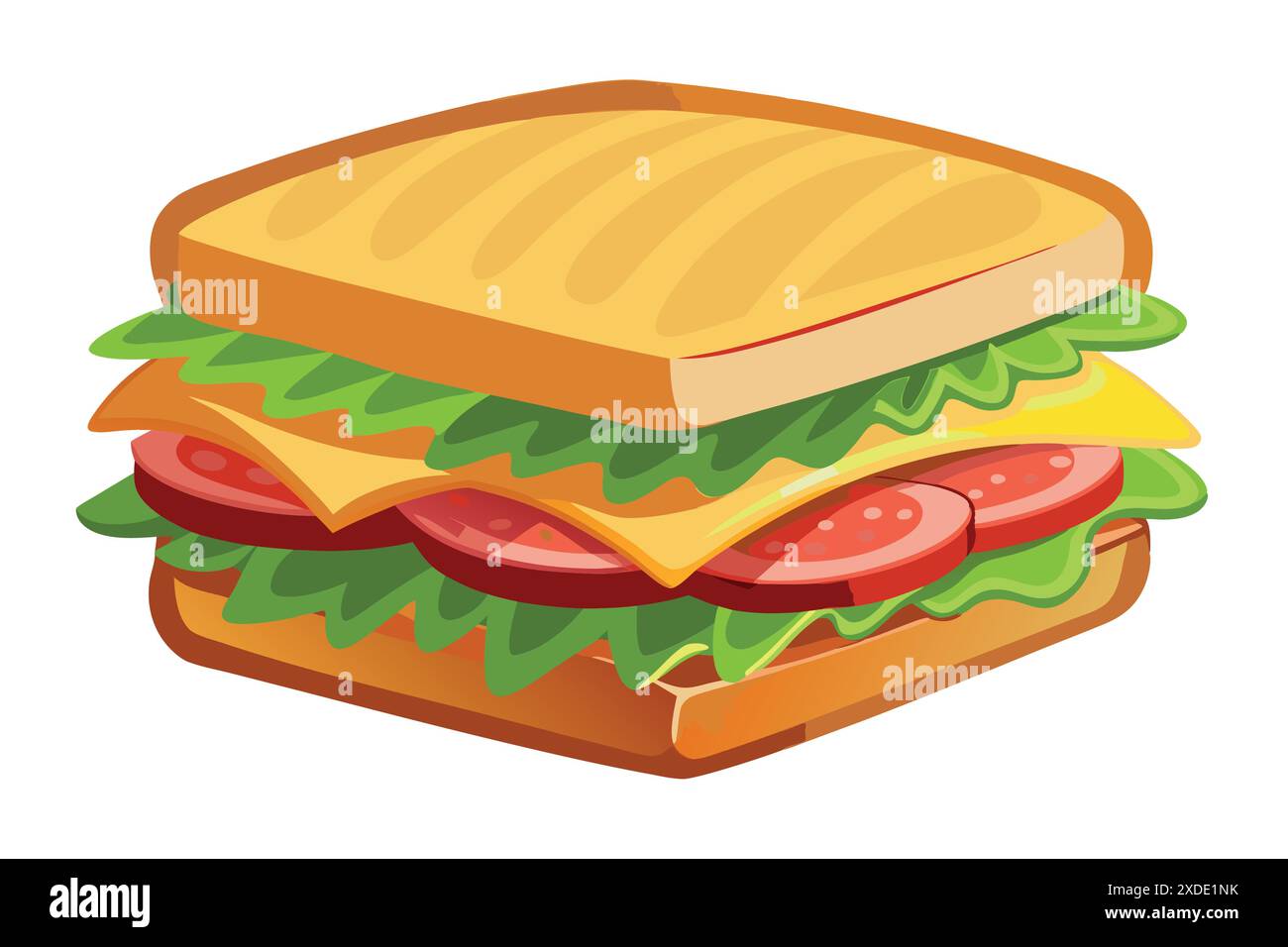 sandwich Vector and color Illustration Stock Vector Image & Art - Alamy