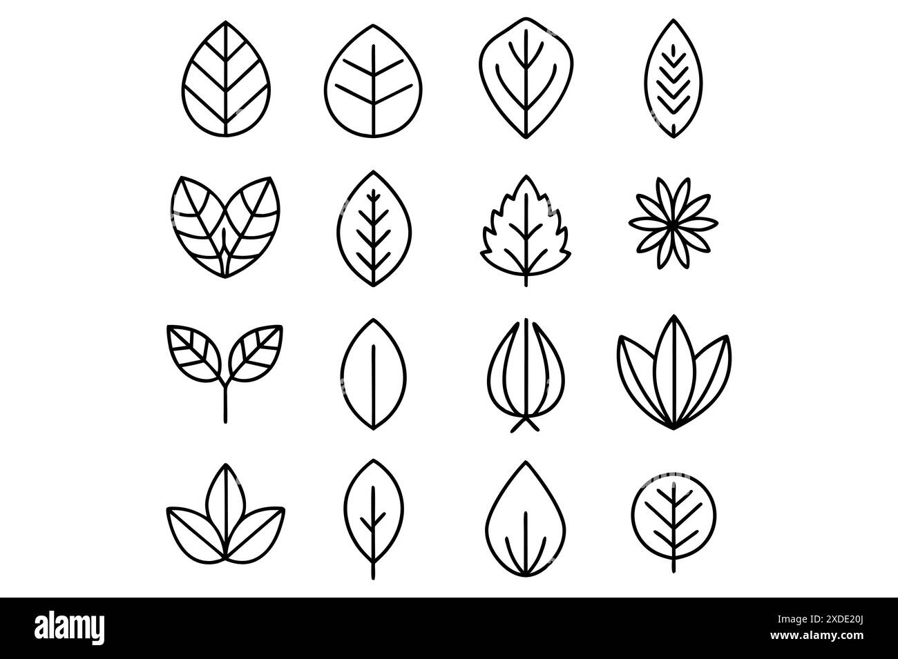 Set Leaf Vector Illustration icon Stock Vector Image & Art - Alamy