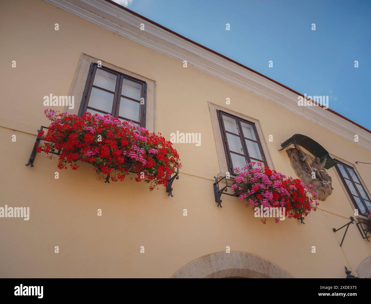 summer trip around Vienna, Austria. Modling district - countryside with ...