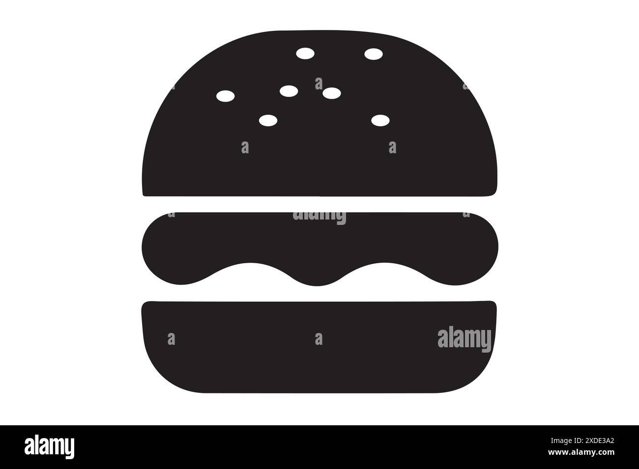 Burger vector silhouette Stock Vector Image & Art - Alamy