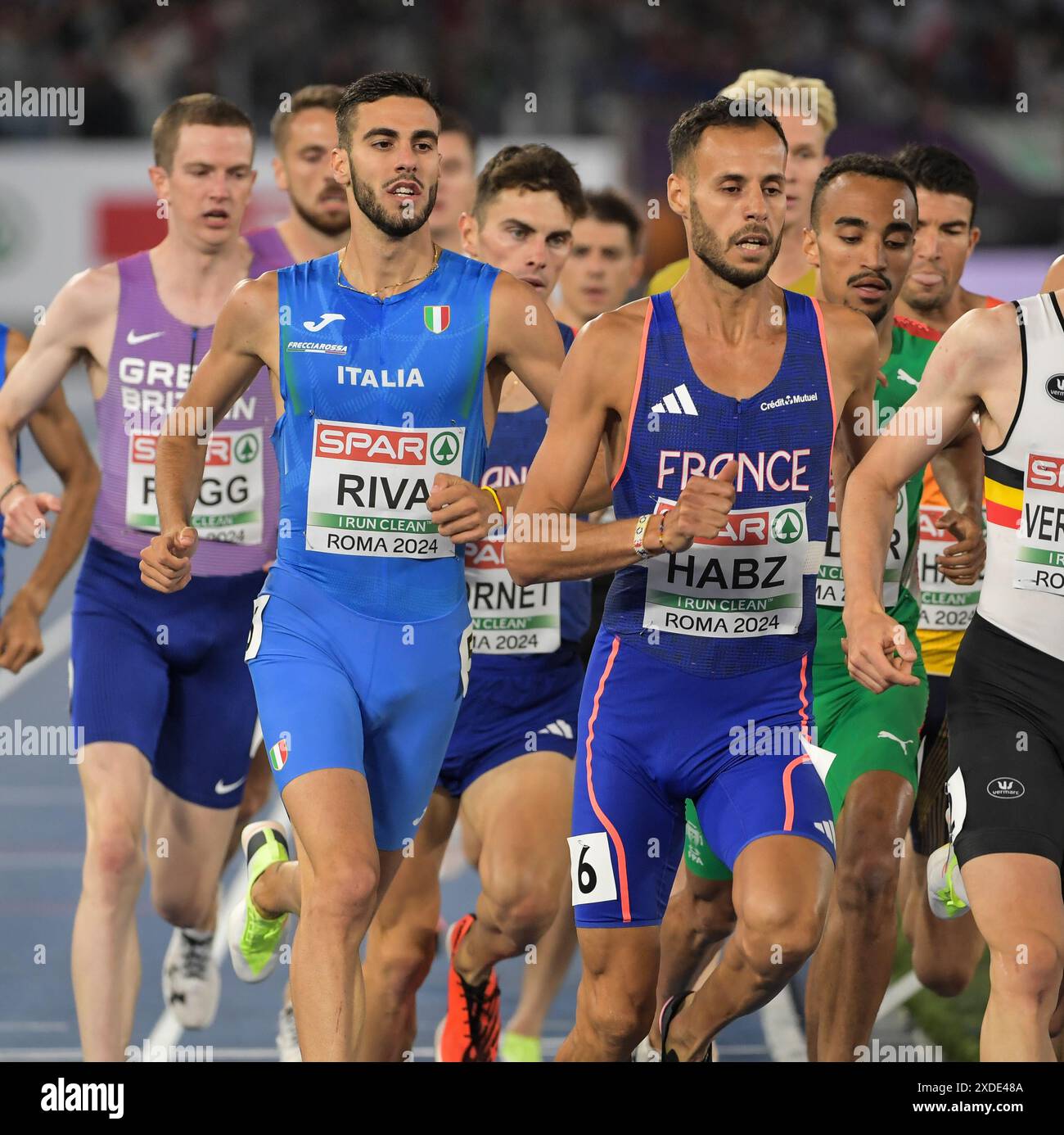 Azeddine Habz of France competing in the men’s 1500m final at the ...