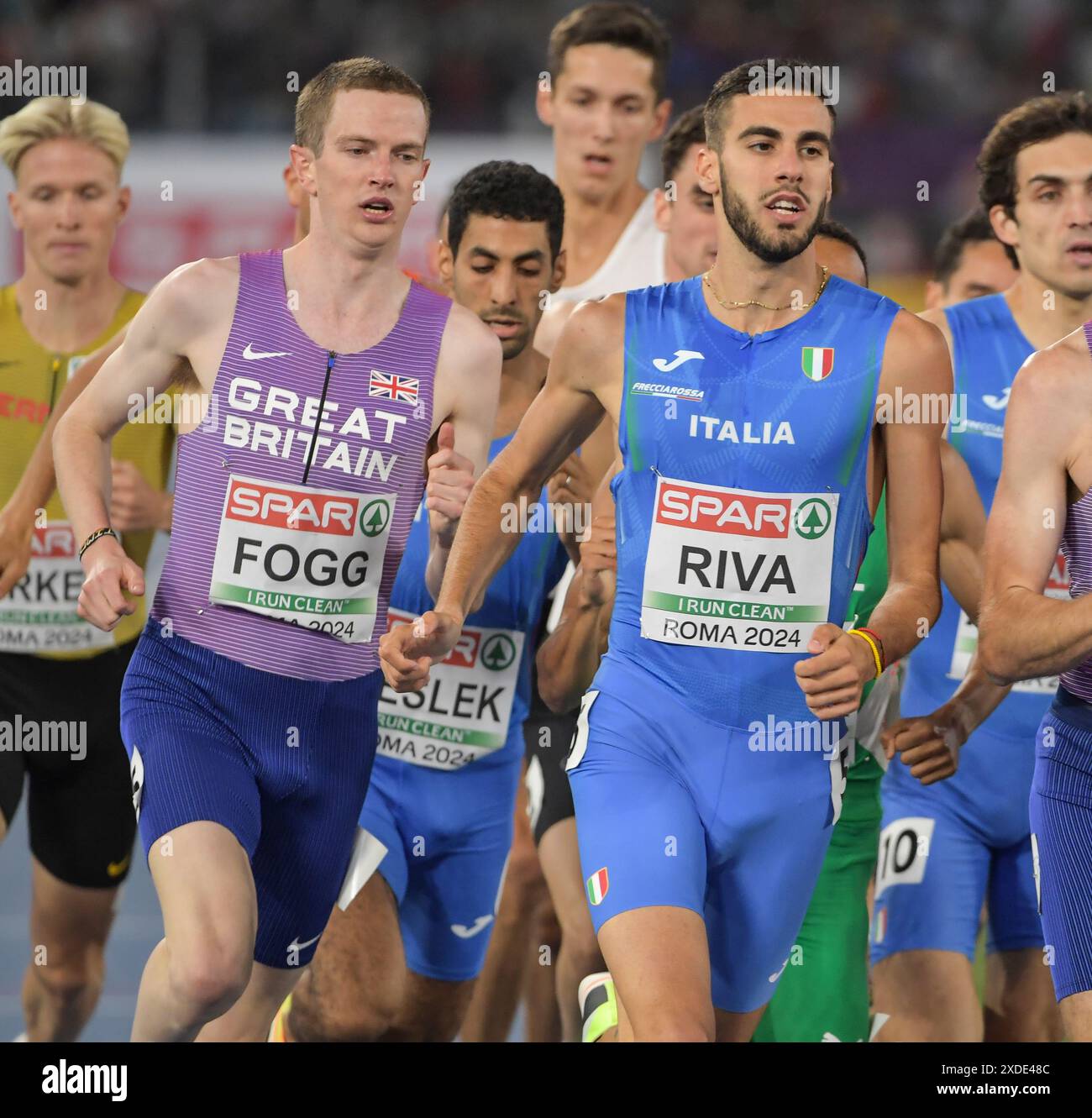 Federico Riva of Italy competing in the men’s 1500m final at the ...