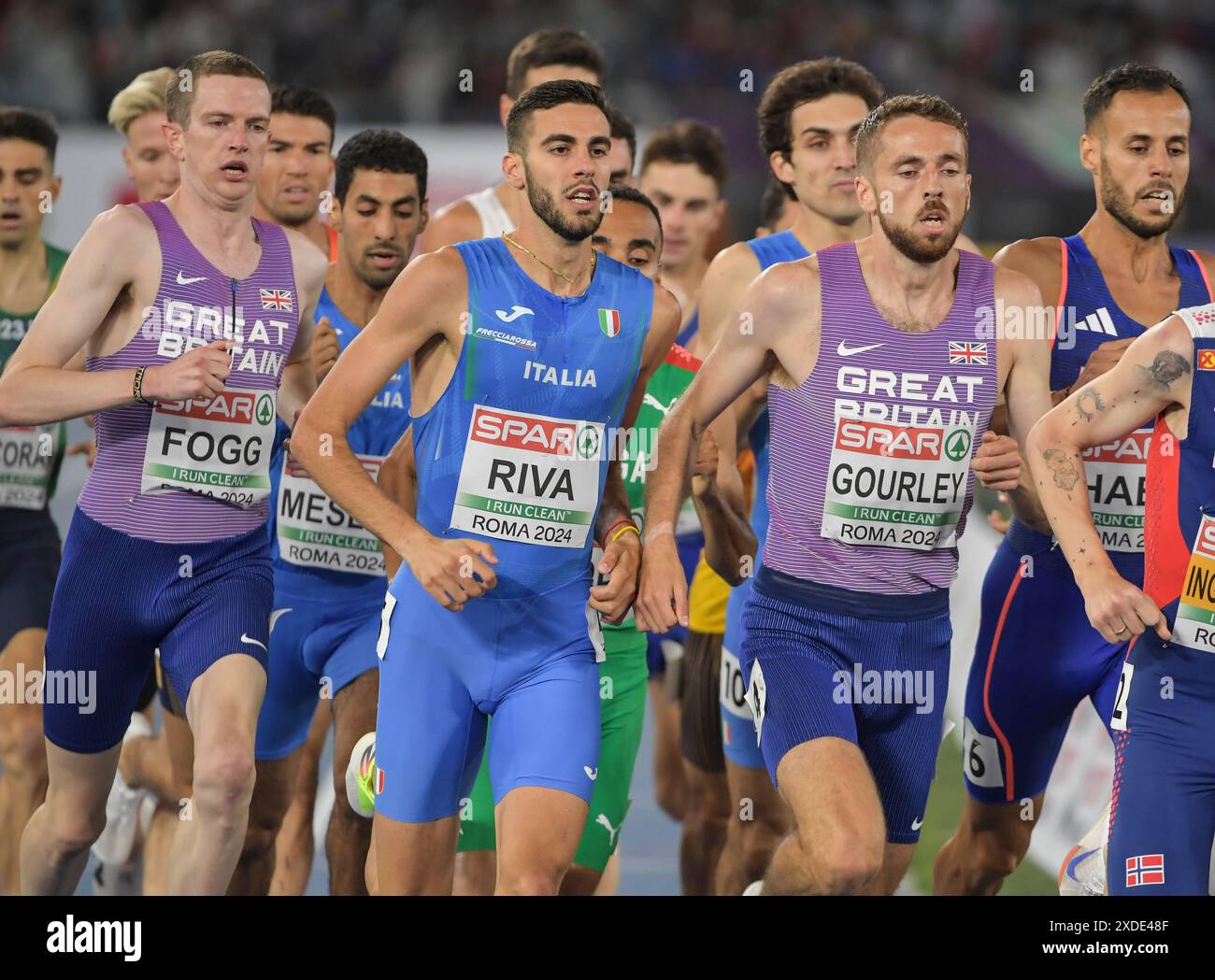 Federico Riva of Italy competing in the men’s 1500m final at the ...