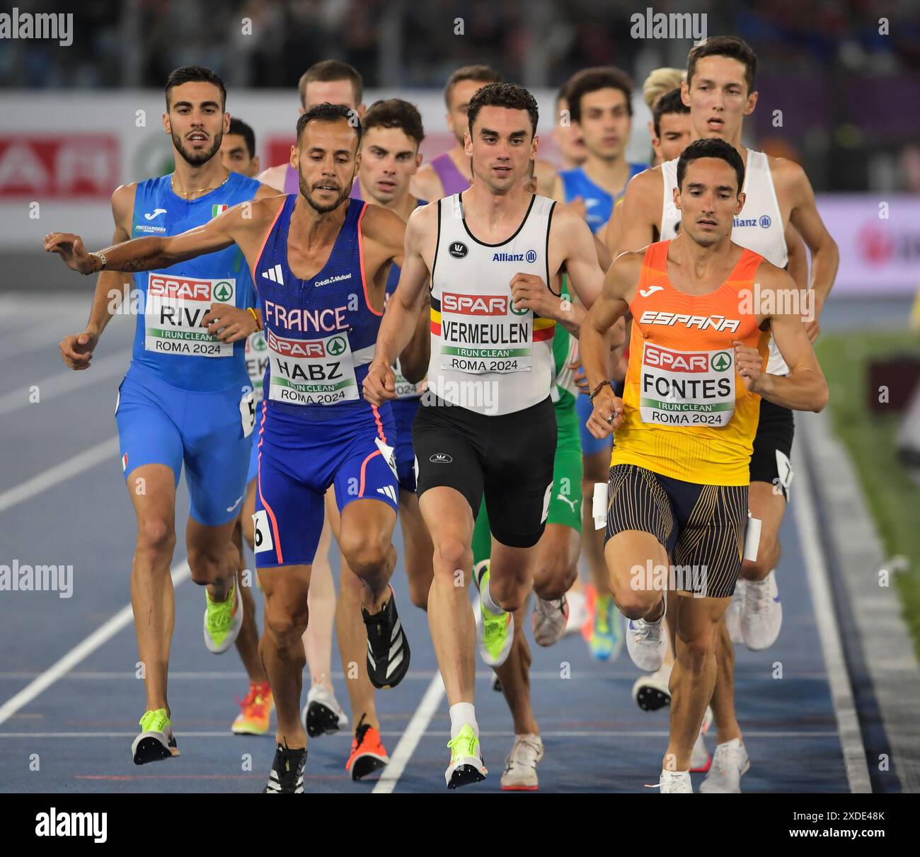 Azeddine Habz of France competing in the men’s 1500m final at the ...