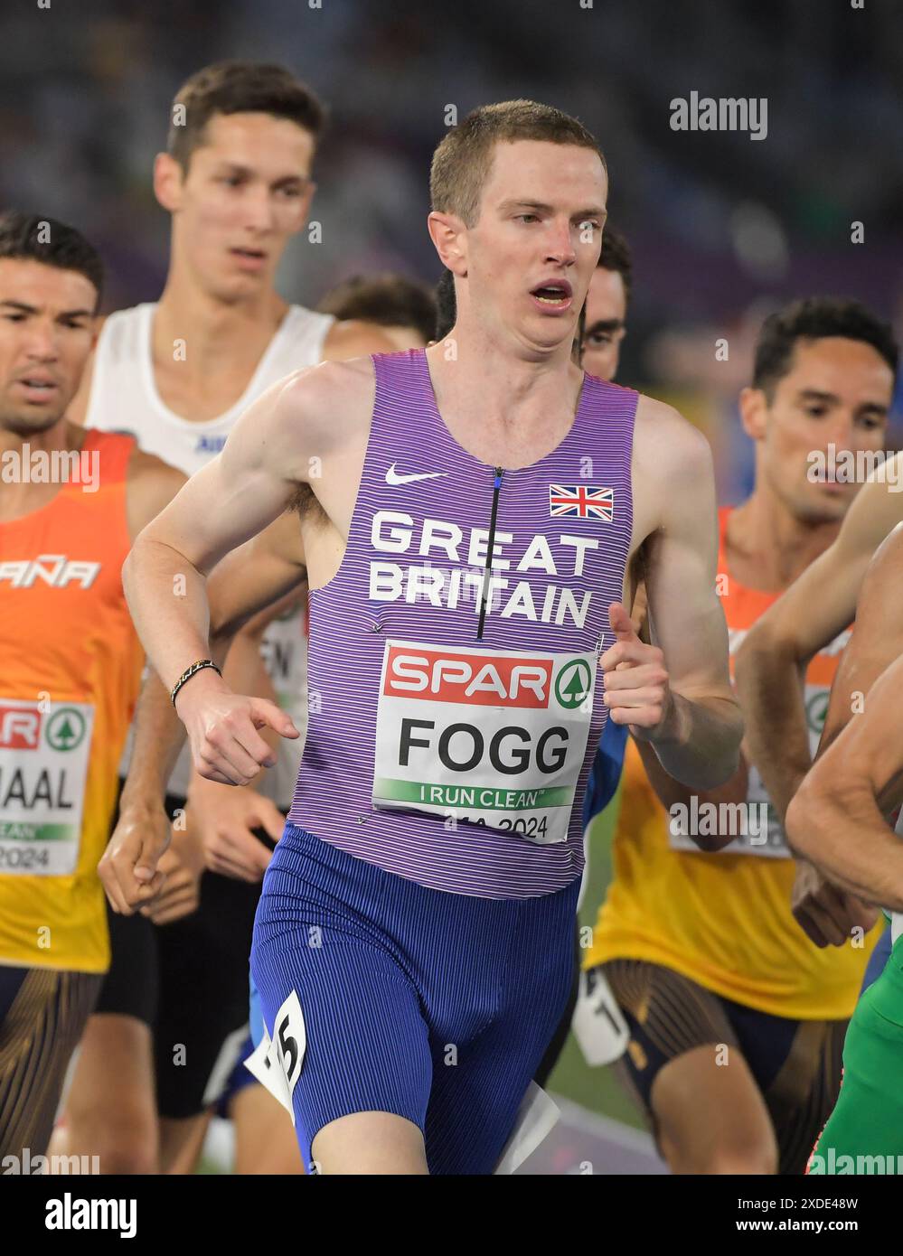 Adam Fogg of Great Britain competing in the men’s 1500m final at the ...