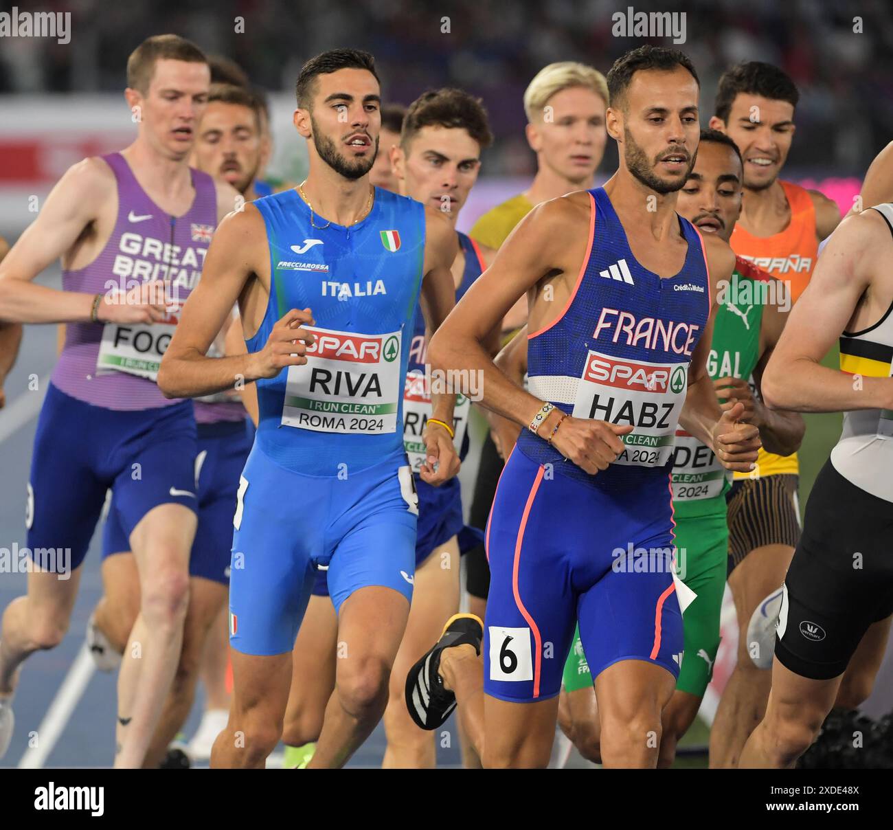 Azeddine Habz of France competing in the men’s 1500m final at the ...