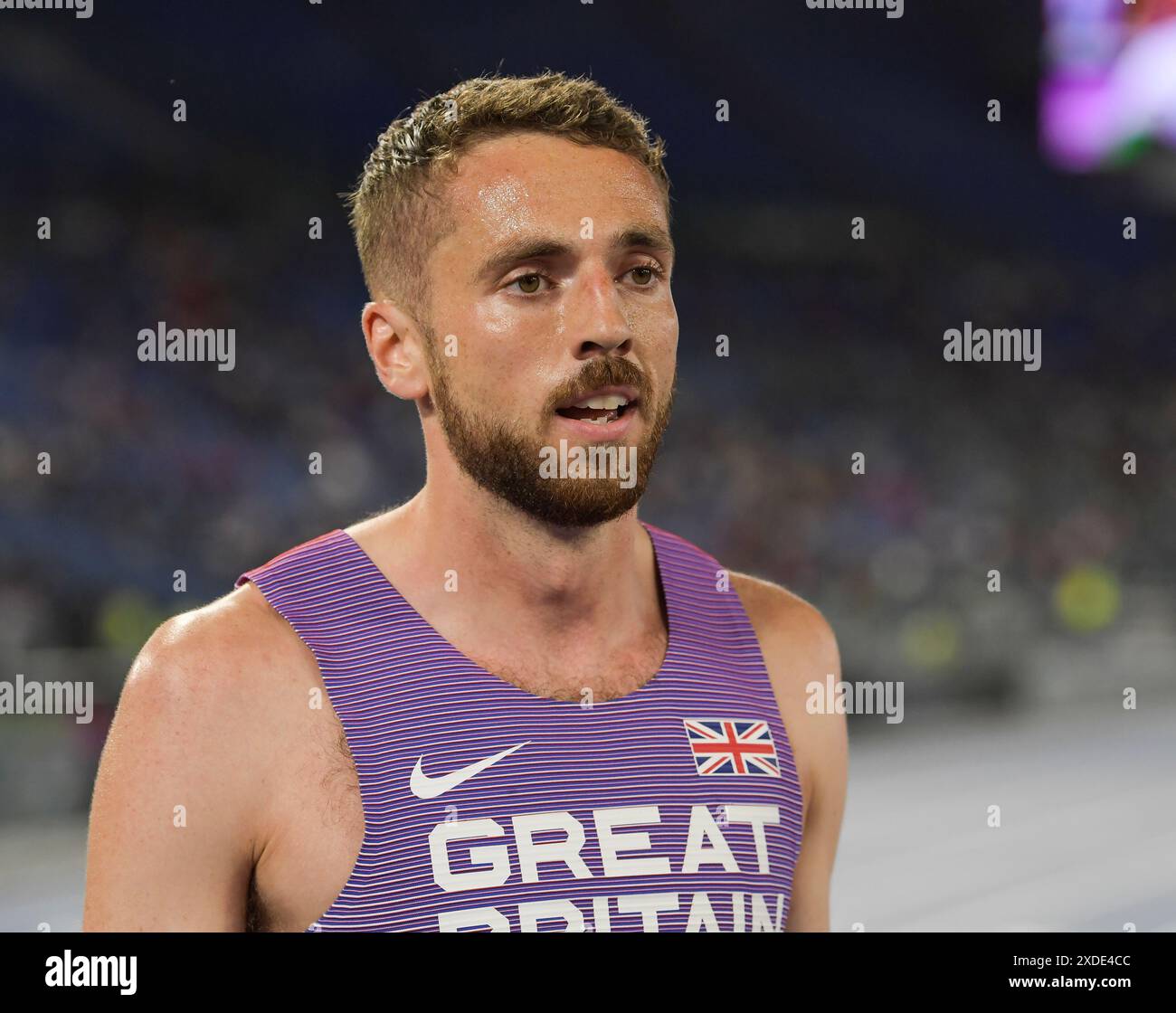 Neil Gourley of Great Britain competing in the men’s 1500m final at the ...