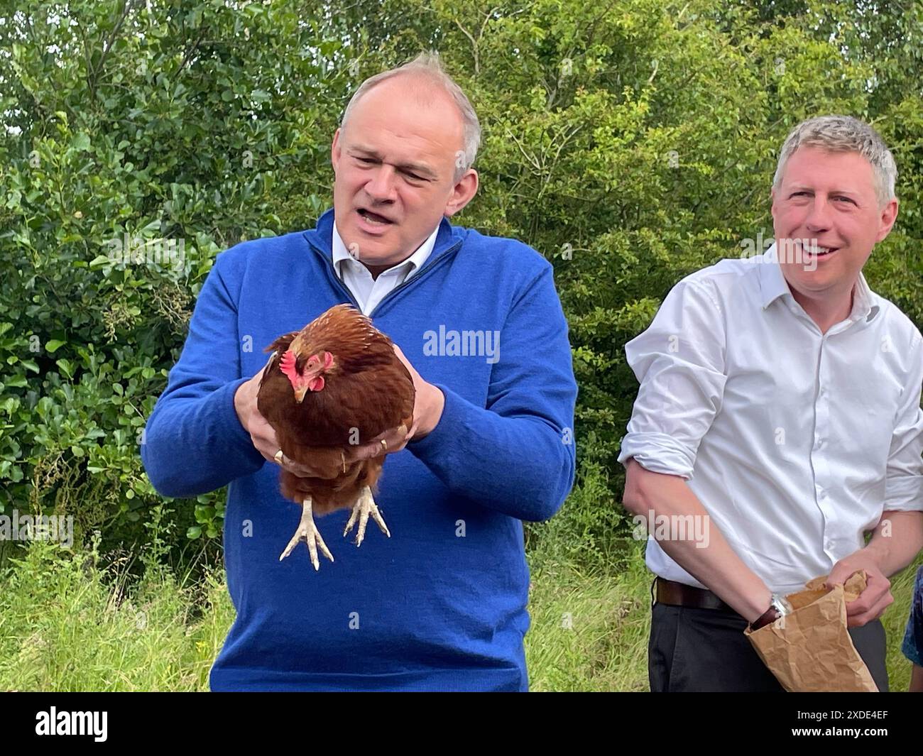 Liberal Democrats leader Sir Ed Davey (left) with Liberal Democrat ...
